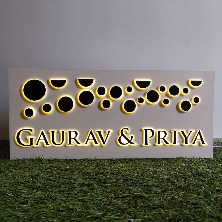LED Name Plates | Backlit Acrylic & Wooden Name Boards – Zoci Voci