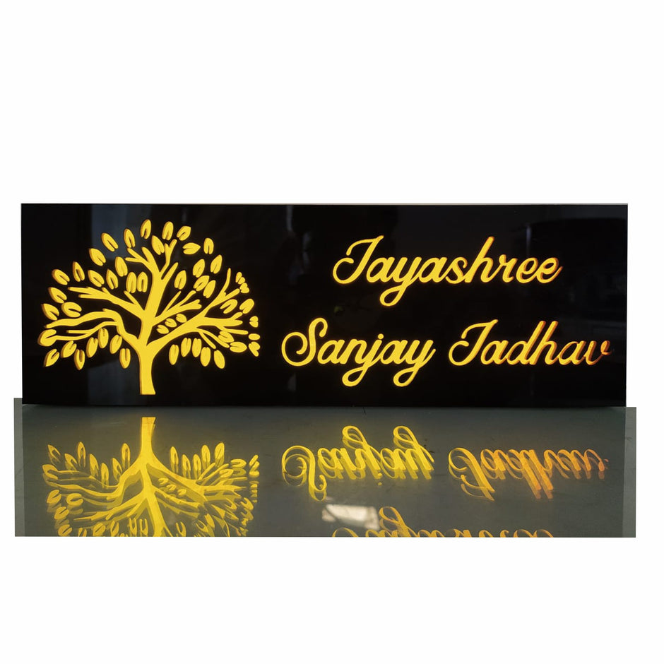 LED Name Plates | Backlit Acrylic & Wooden Name Boards – Zoci Voci