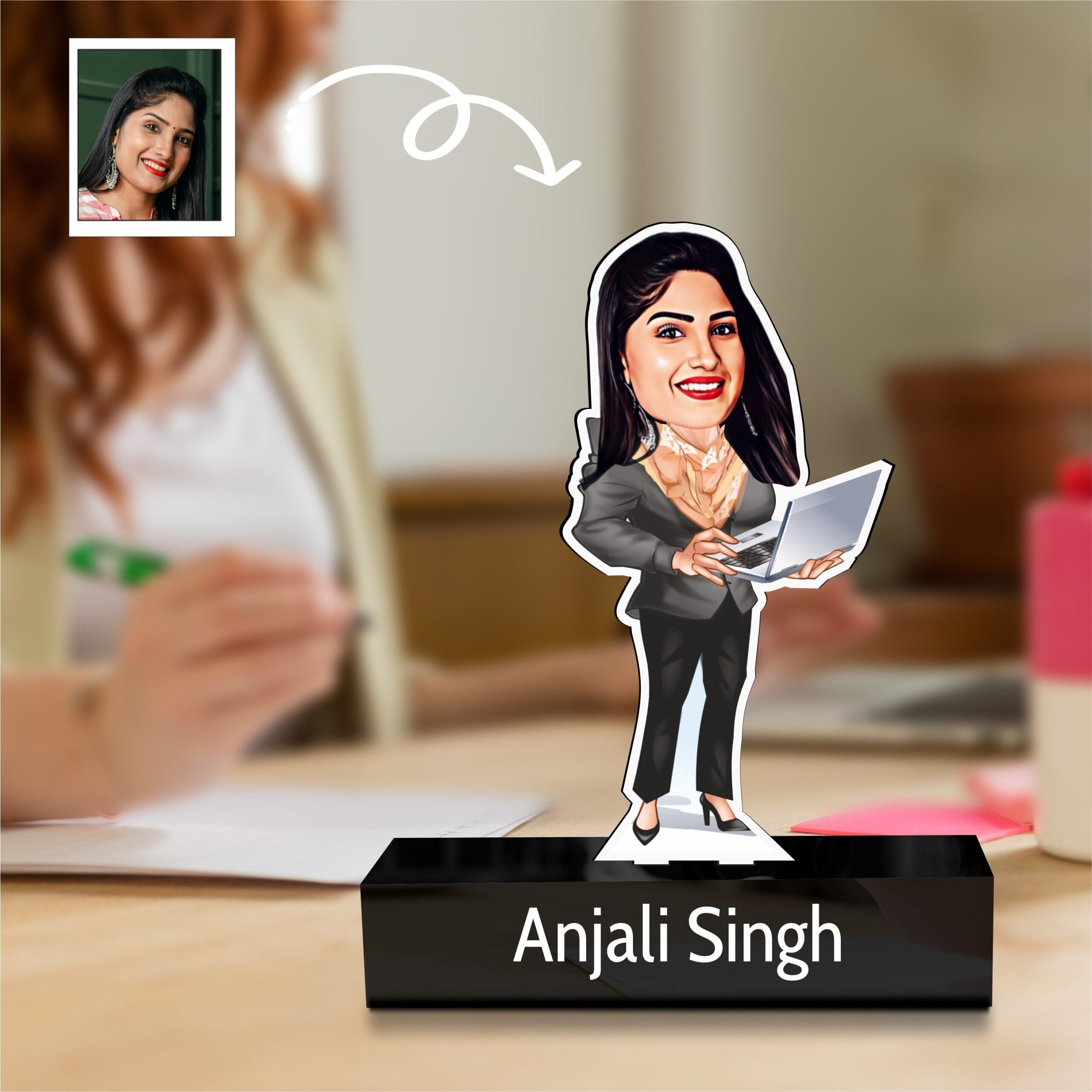 IT Personalized caricature standee Female - Corporate gift – Zoci Voci